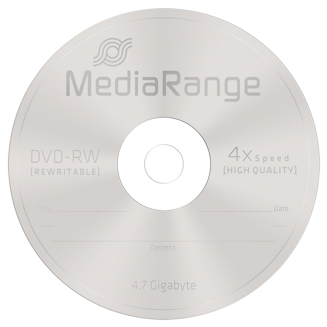10 MediaRange Blank DVD-RW 4.7GB 120 minutes 4x rewritable discs Retail ...